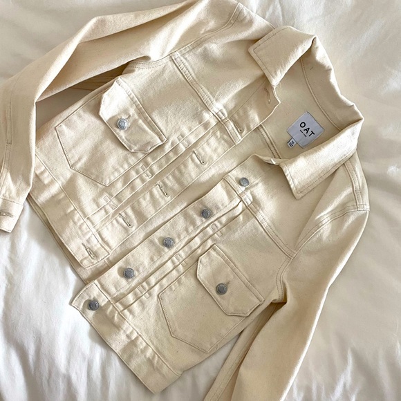 Oat New York | Jackets & Coats | Oat New York Denim Jacket Cream | Poshmark